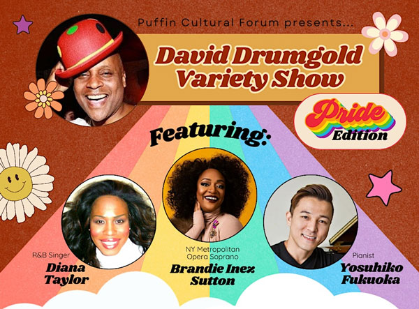The David Drumgold Variety Show Comes to The Puffin Cultural Forum With ...
